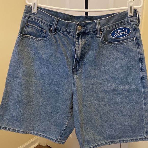 PacSun | Shorts | Pacsun Blue Jean Shorts With Ford Logo Patch Mens 32 ...